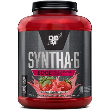 BSN Syntha-6 Edge Protein Powder Supplement, Strawberry Milkshake, 4.23 ...