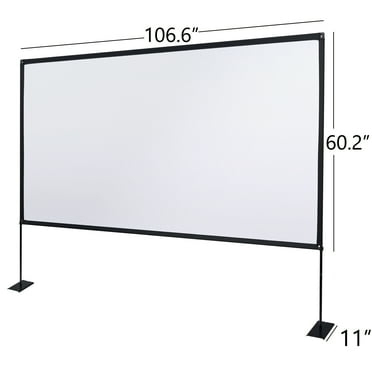 Khomo Gear Jumbo 120 inch 16:9 Portable Outdoor and Indoor Theater ...