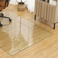 60x46 Inches Tempered Glass Office Chair Mat, 0.2 Inch Thick, 1000 Lbs ...