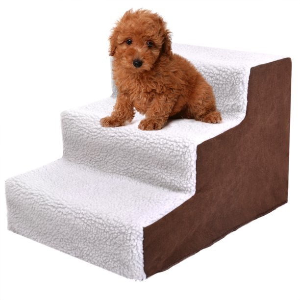 Vivifying 3 Steps Pet Stairs Portable Pet Ramp Stairs for Small Dogs ...