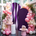 7.2FT Arch Backdrop Covers, Purple Striped Ombre Wedding Arch Cover ...