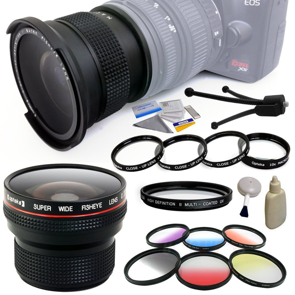 Pro .20x + .35x Fisheye Lens + UV Filter + Close Up Macro Filter Set ...