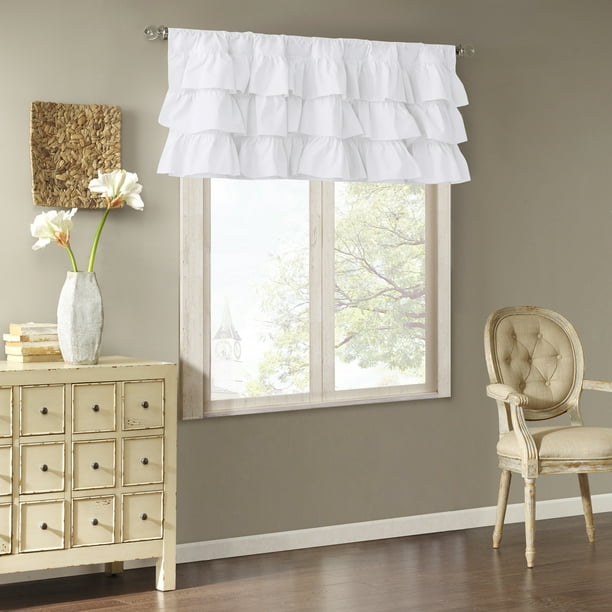Home Essence Ariana Cotton Oversized Ruffle Valance - Walmart.com