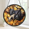 Black Bat Stained Glass Suncatcher, Gothic Inspired Window Hanging ...