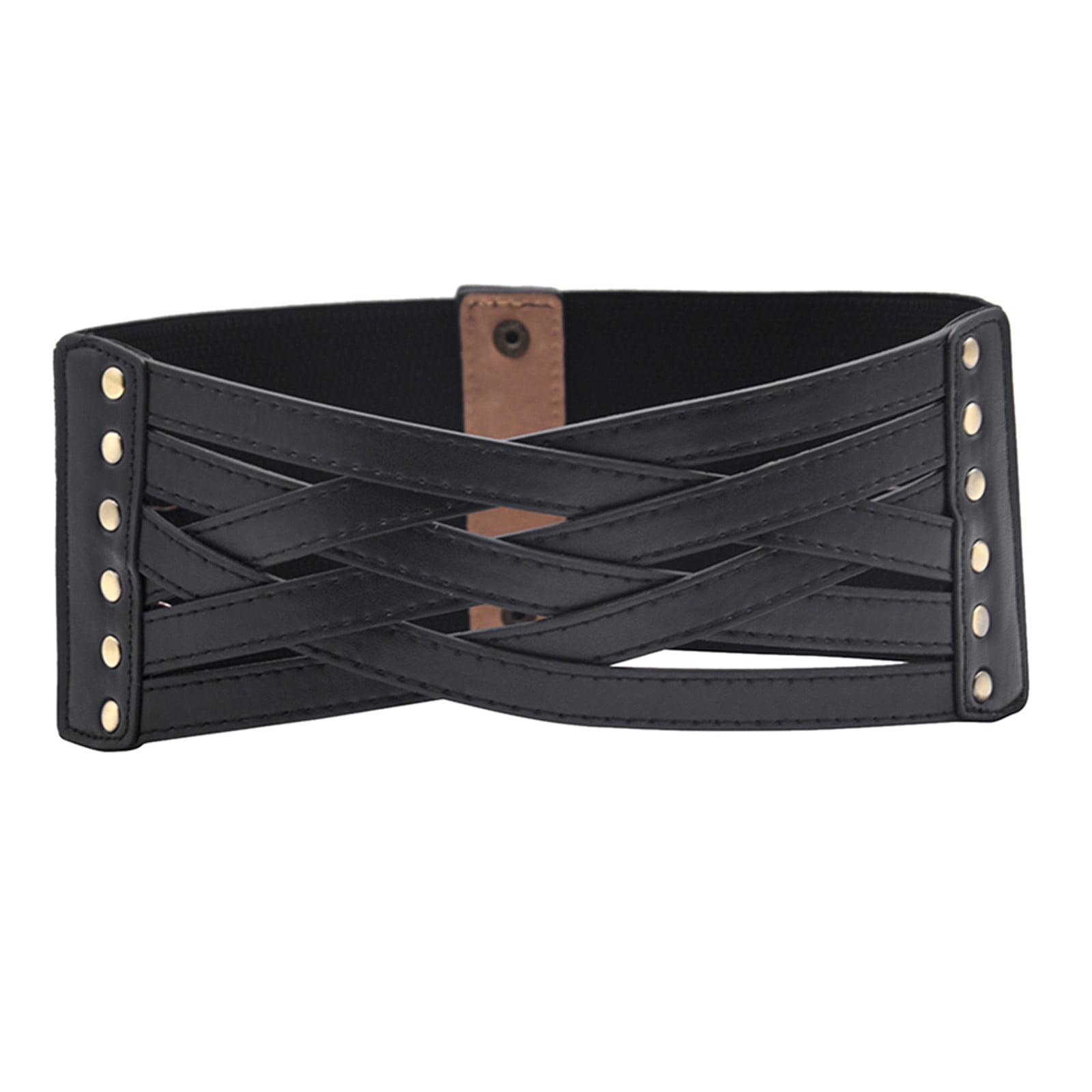 Women Corset Belt Wide Leather Waist Belt For Daily Punk Dresses Chest ...