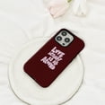 Burgundy & Pink Love Theme Tough Phone Case, Retro Romantic Protective ...