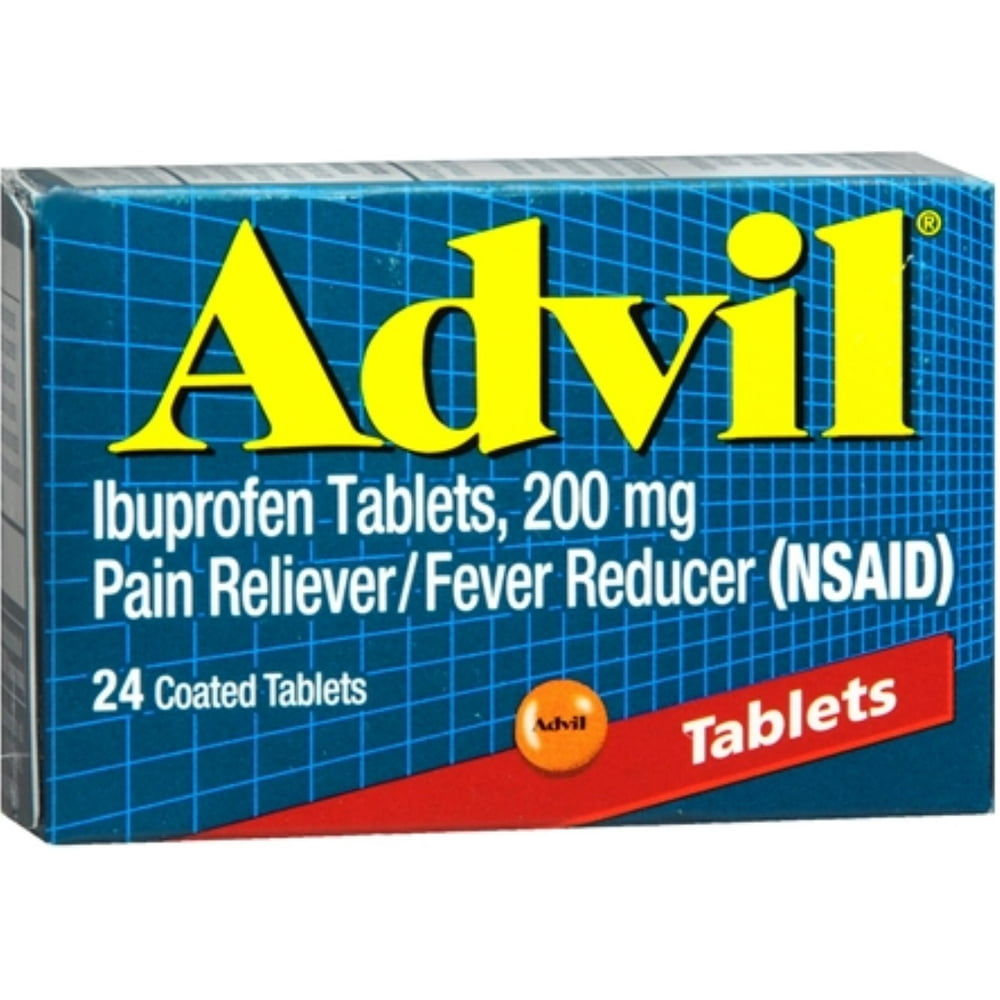 Advil 200 mg Coated Tablets 24 ea (Pack of 3) - Walmart.com - Walmart.com