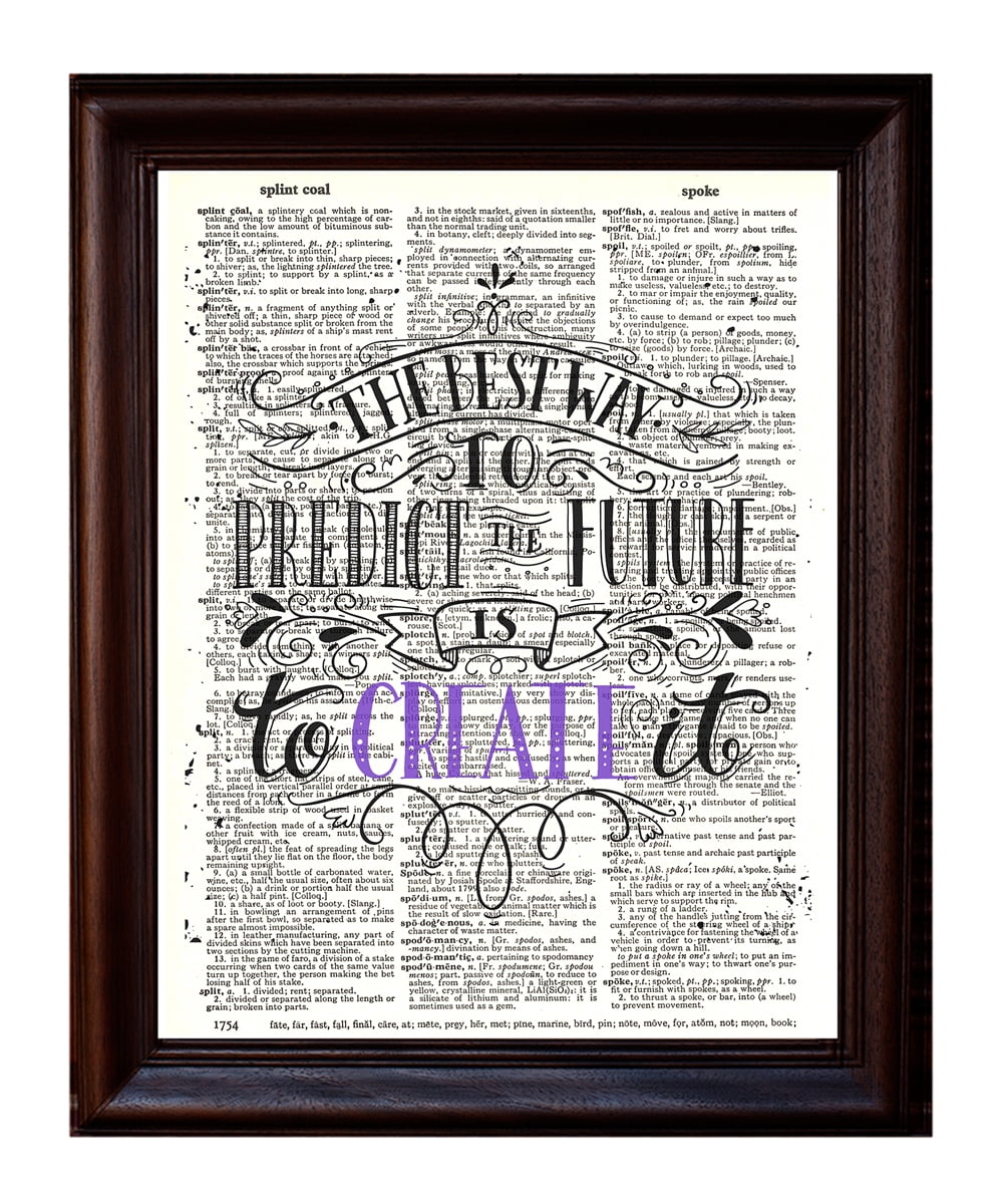 Typography - Create It - Dictionary Art Print Printed On Authentic ...