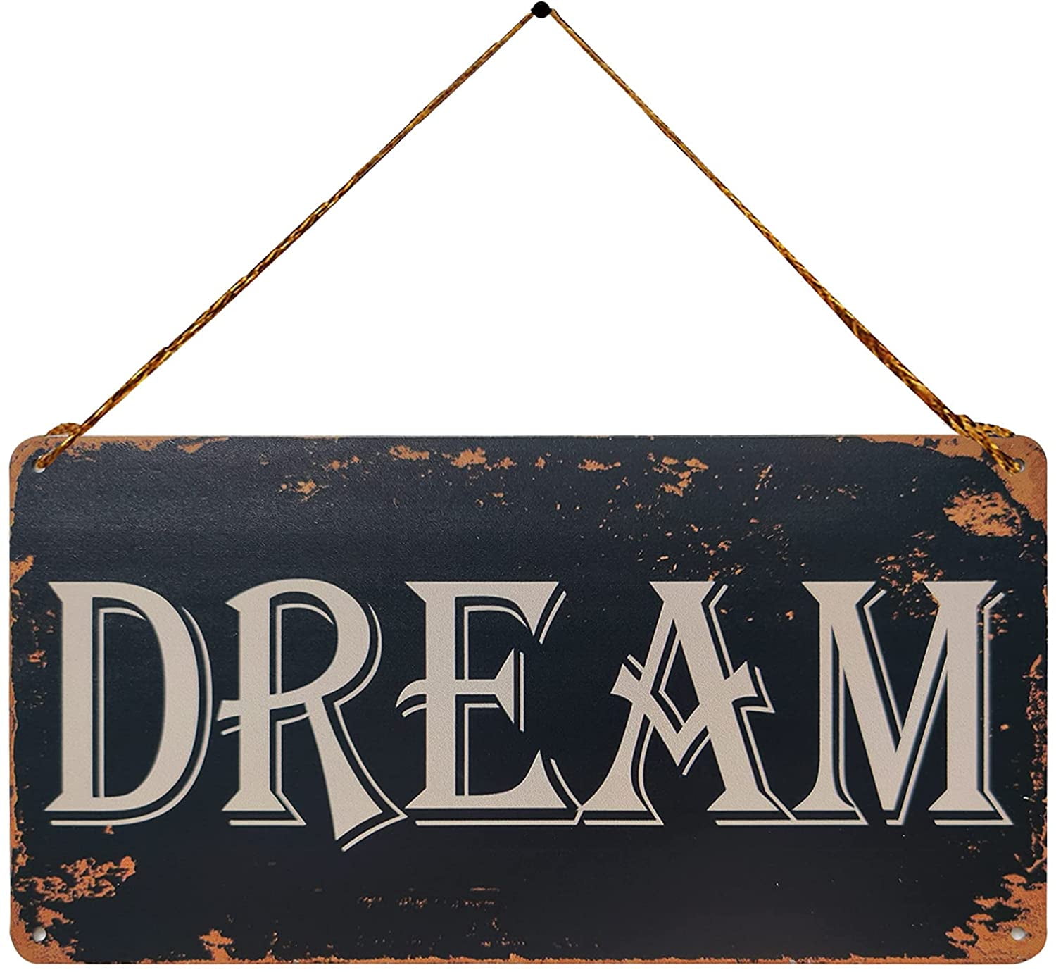 Dream Vintage Metal Sign Wall Art Hanging Rustic Farmhouse Home Decor ...
