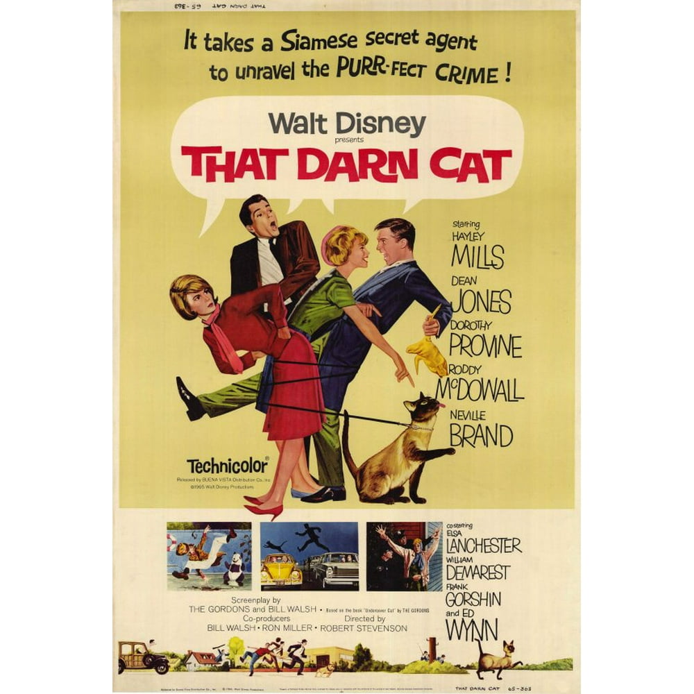 That Darn Cat - movie POSTER (Style B) (27" x 40") (1965) - Walmart.com ...