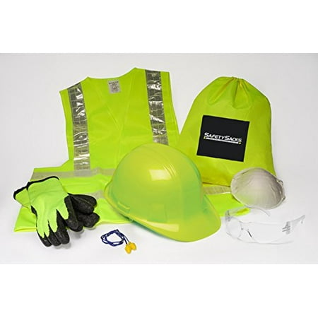 Safety Sacks All-in-One Construction Safety Kit, Hard Hat, High ...