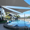 FITHOOD Artpuch Custom Size Dark Grey Sun Shade Sail Triangle Canopy ...