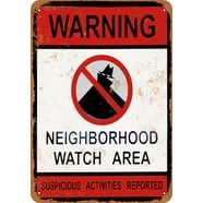 Warning Neighborhood Watch Area Sign - Walmart.com