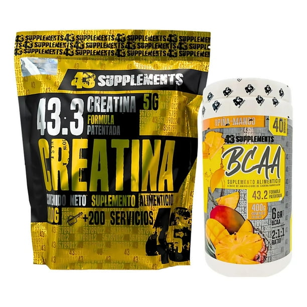 Creatina Bolsa 1kg 200 Servs + Bcaas 43 Supplements | Bodega Aurrera en ...