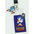Sonic The Hedgehog Lanyard ID Badge Holder w/ Rubber Charm and Sticker ...