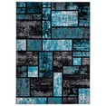 Luxe Weavers 1007 Turquoise Geometric Modern Area Rug 5x7 - Walmart.com