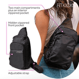 FITKICKS Hideaway Packable Sling Lightweight Crossbody Bag, Black (Unisex) - Walmart.com