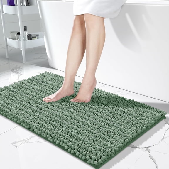 Bathroom Rugs Non Slip Washable - Ultra Soft Absorbent Chenille Bath ...