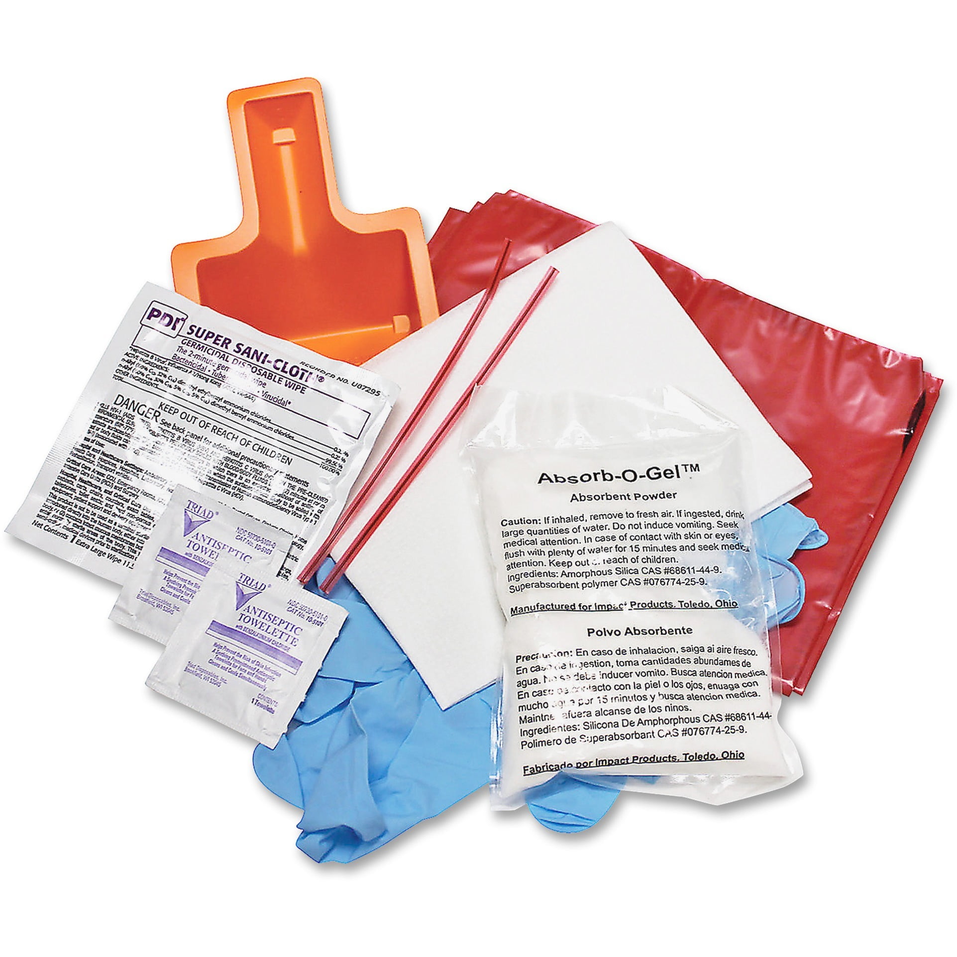 Impact Products Bloodborne Pathogen Cleanup Kit, 1 Each (Quantity ...