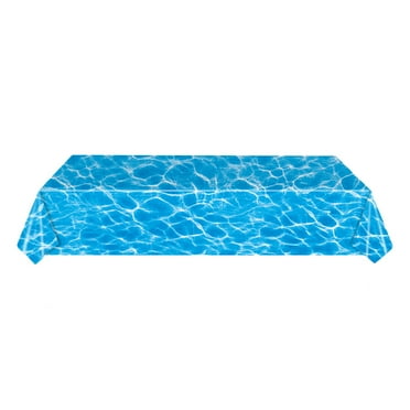 Ocean Waves Plastic Tablecloth Blue Water Print Table Cover Ocean ...