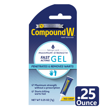 Compound W Maximum Strength One Step Invisible Wart Remover Strips, 14 ...