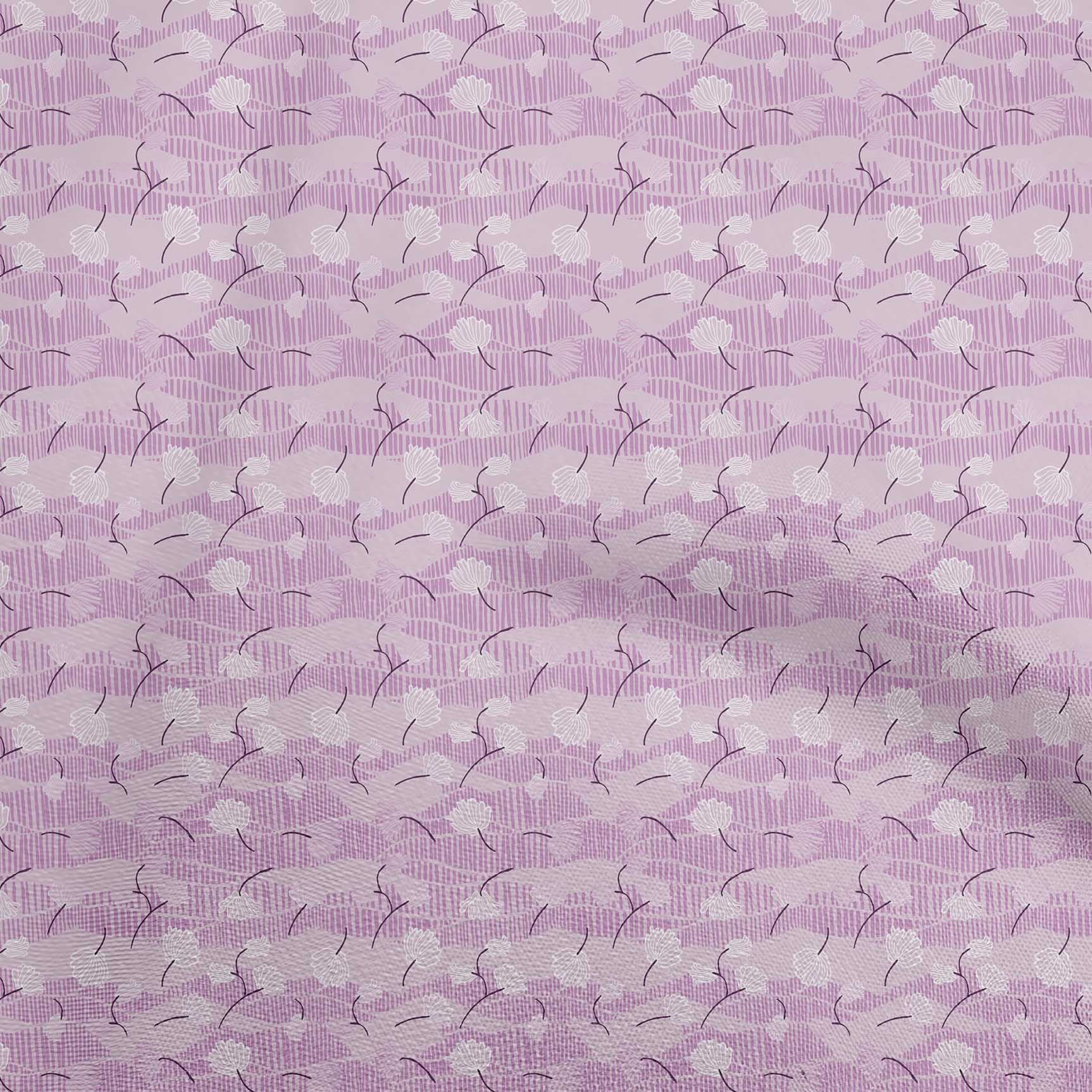 oneOone Cotton Jersey Rose Pink Fabric Leaves Dress Material Fabric ...