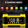 HUSGW 12V 10A Smart Battery Charger, Color Screen, Matte Surface, US ...