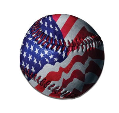American Baseball American Flag Patriotic - 3" Vinyl Sticker - For Car ...