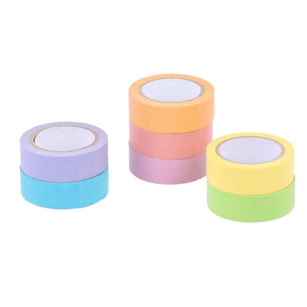 7Pcs Bright Coor Paper Adhesive Tape Macaron Candy Color DIY Decoration ...