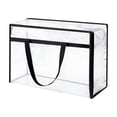 Clear Storage Pouch with Zipper, Transparent Synthetic Polymer Garments ...