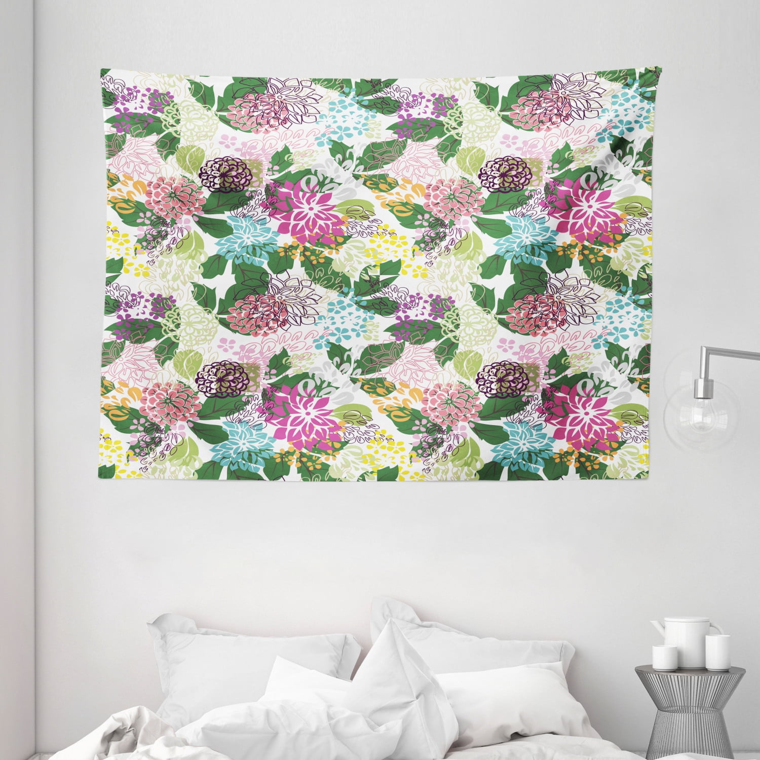 Floral Tapestry, Vibrant Flower Bouquet Botanical Beauty Artistic ...