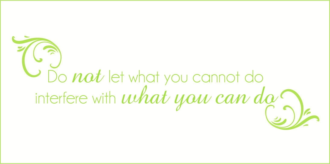 Do Not Let What you Cannot Do Interfere with.. Vinyl Quote - Small ...