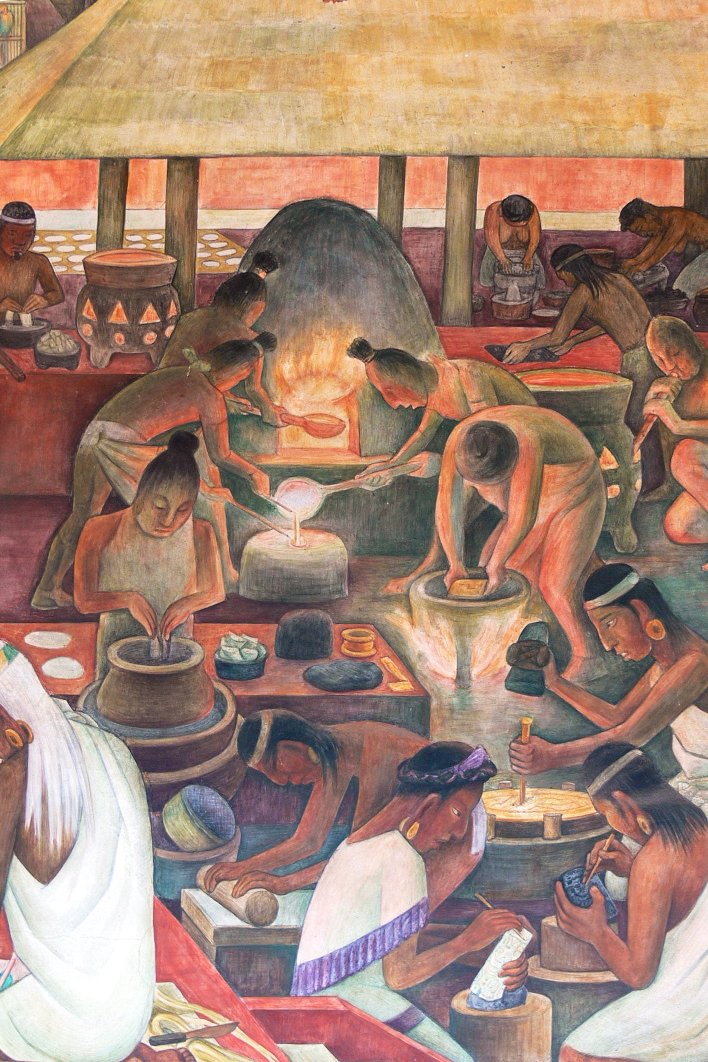 24x36 gallery poster, Mural showing Aztec production of gold by Diego ...