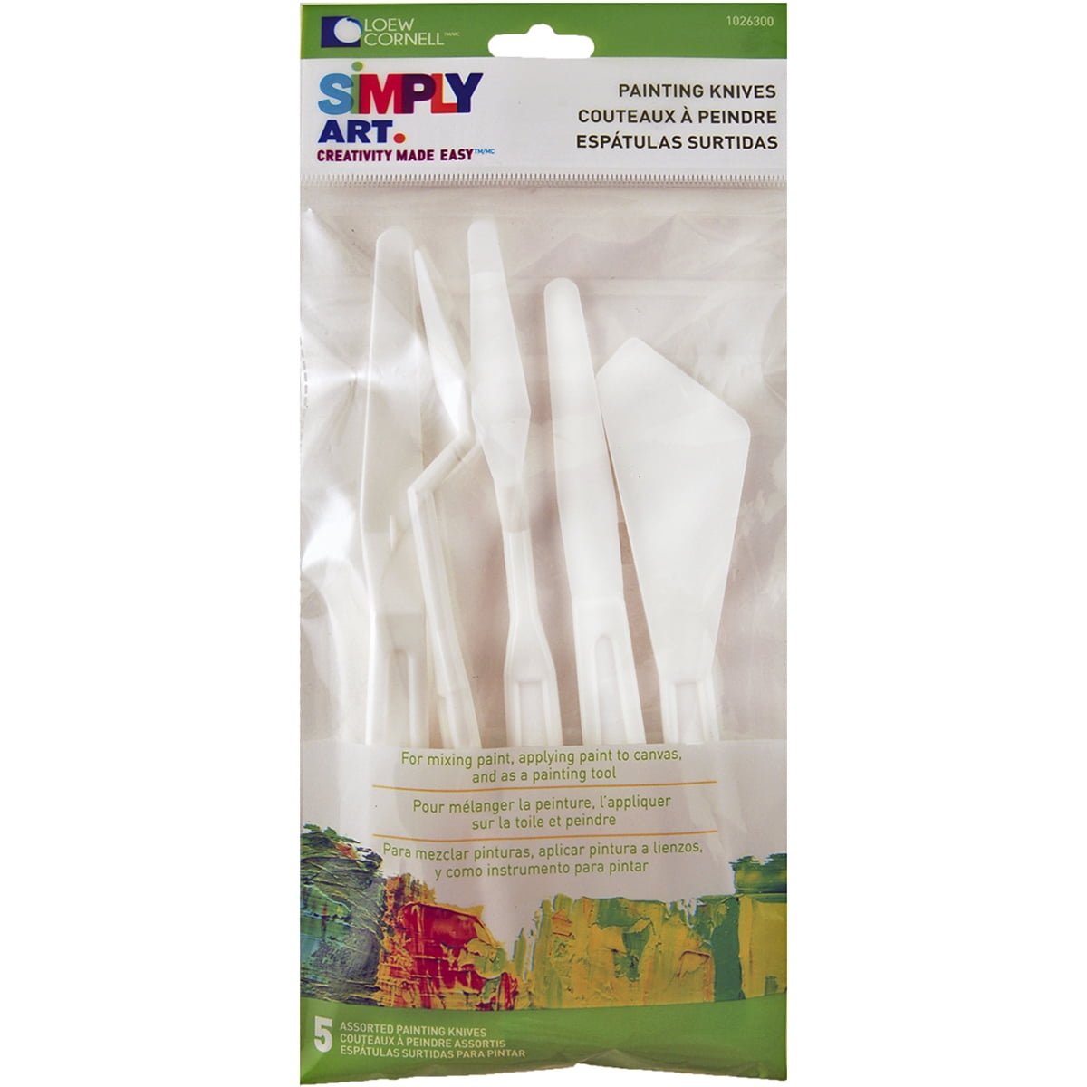 Simply Art Palette Painting Knives 5/Pkg - Walmart.com - Walmart.com