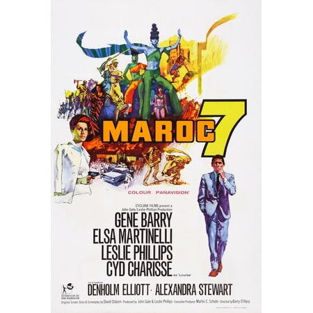 Maroc 7 Us Poster Art Cyd Charisse (Gun) Gene Barry (Right) 1967 Movie ...