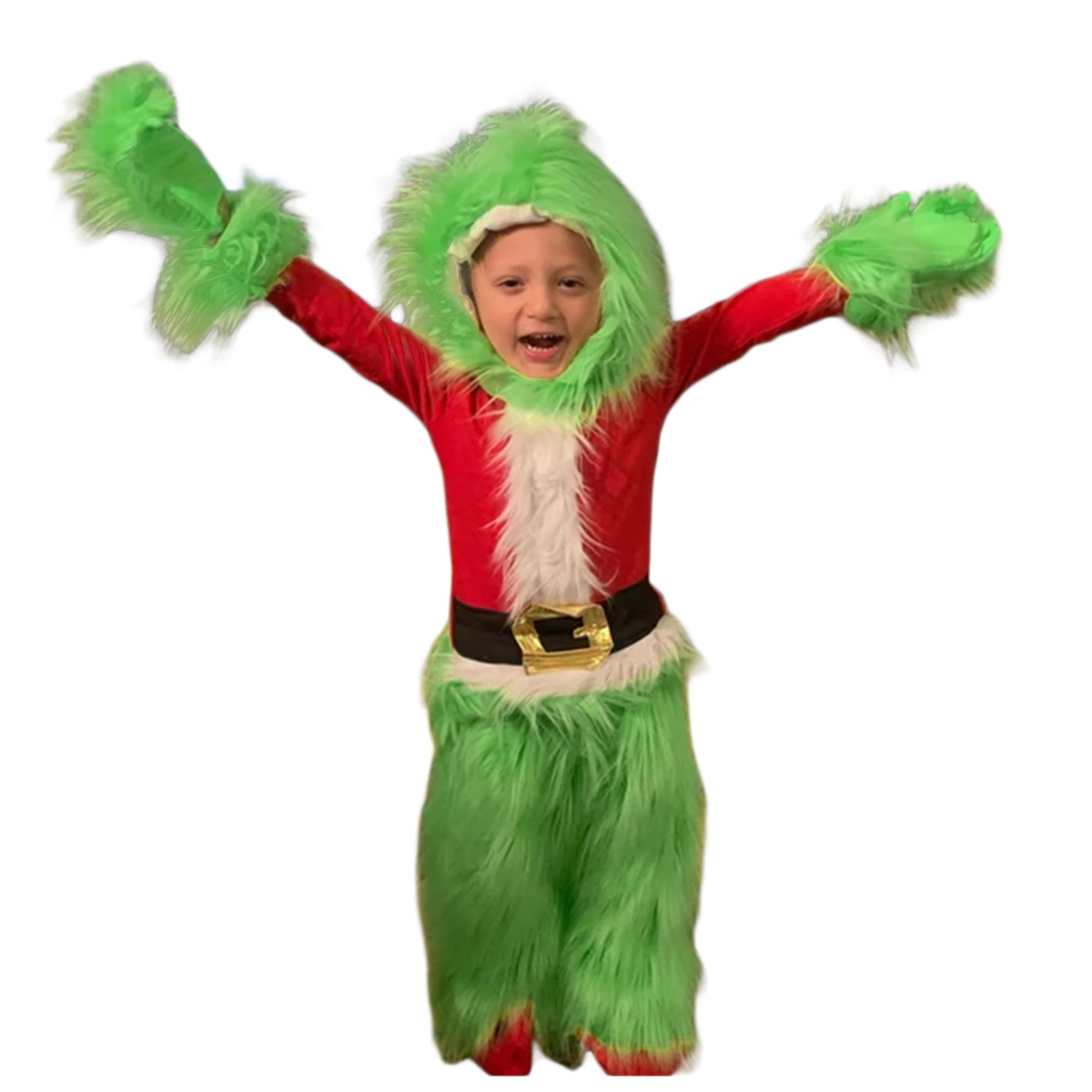 Fortune Toddler Grinch Costume Kids Christmas Outfit Furry Monster ...