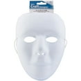 Darice 3/4 Face Craft Mask, Mens White, Matte Finish, Blank Plastic, 9. ...