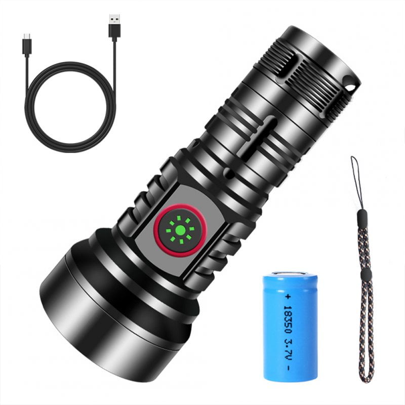 LED Extremely Bright Torch, 50000 Lumens Flashlight, Type-C ...