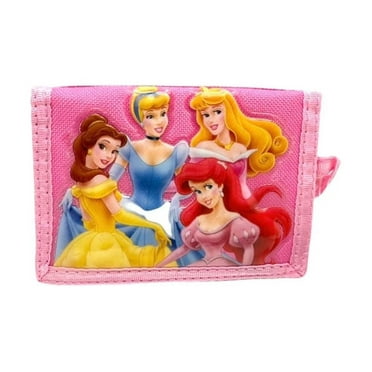 Disney Princess Cinderella, Belle Trifold Wallet for Little Girls ...