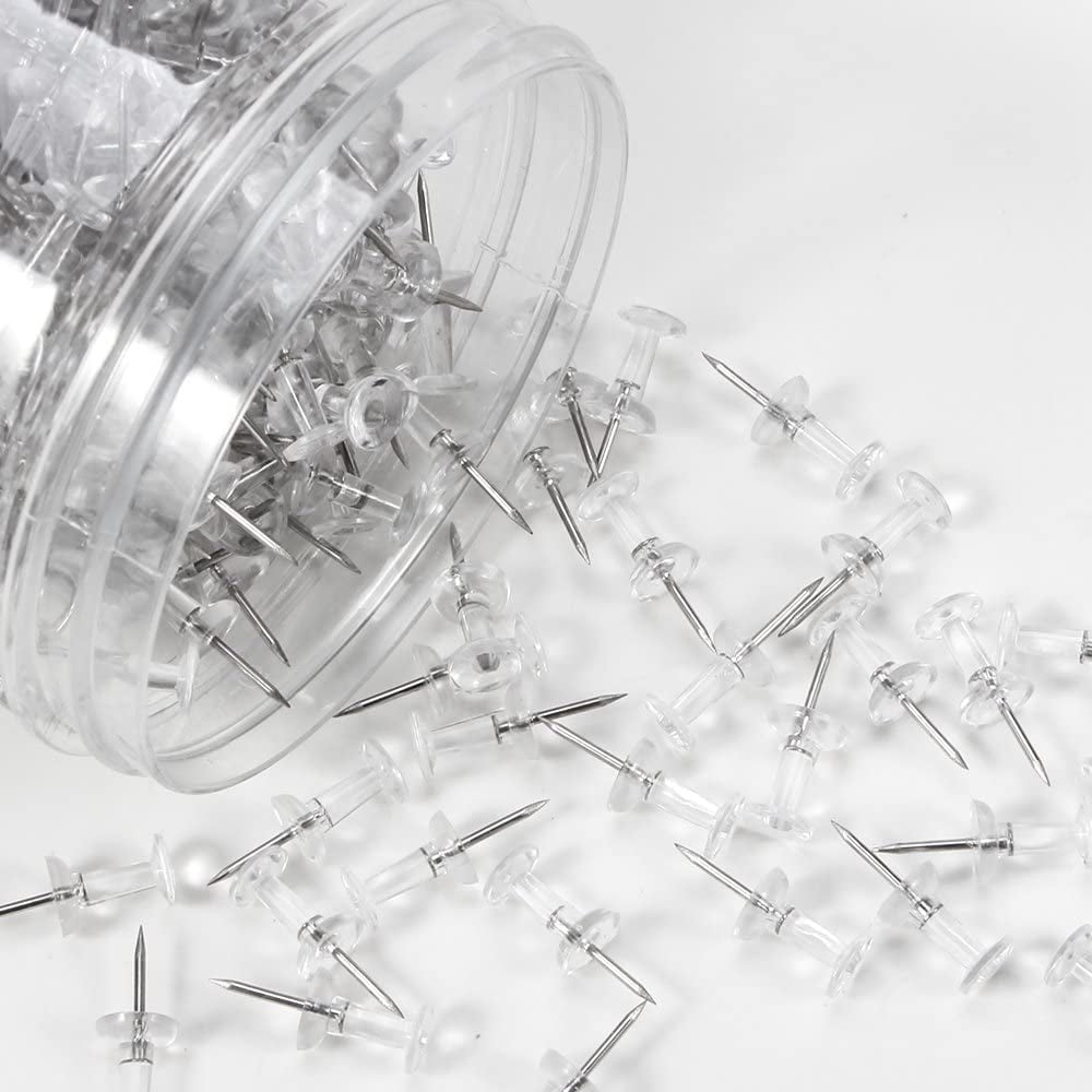 Click here for Chlua Push Pins 400 Count  Standard Clear Thumb Ta... prices