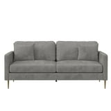 CosmoLiving Highland Sofa with Pillows, Gray Velvet - Walmart.com