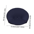 AuroraX Stretch Round Chair Cover Soft Milk Silk Slipcover Machine ...