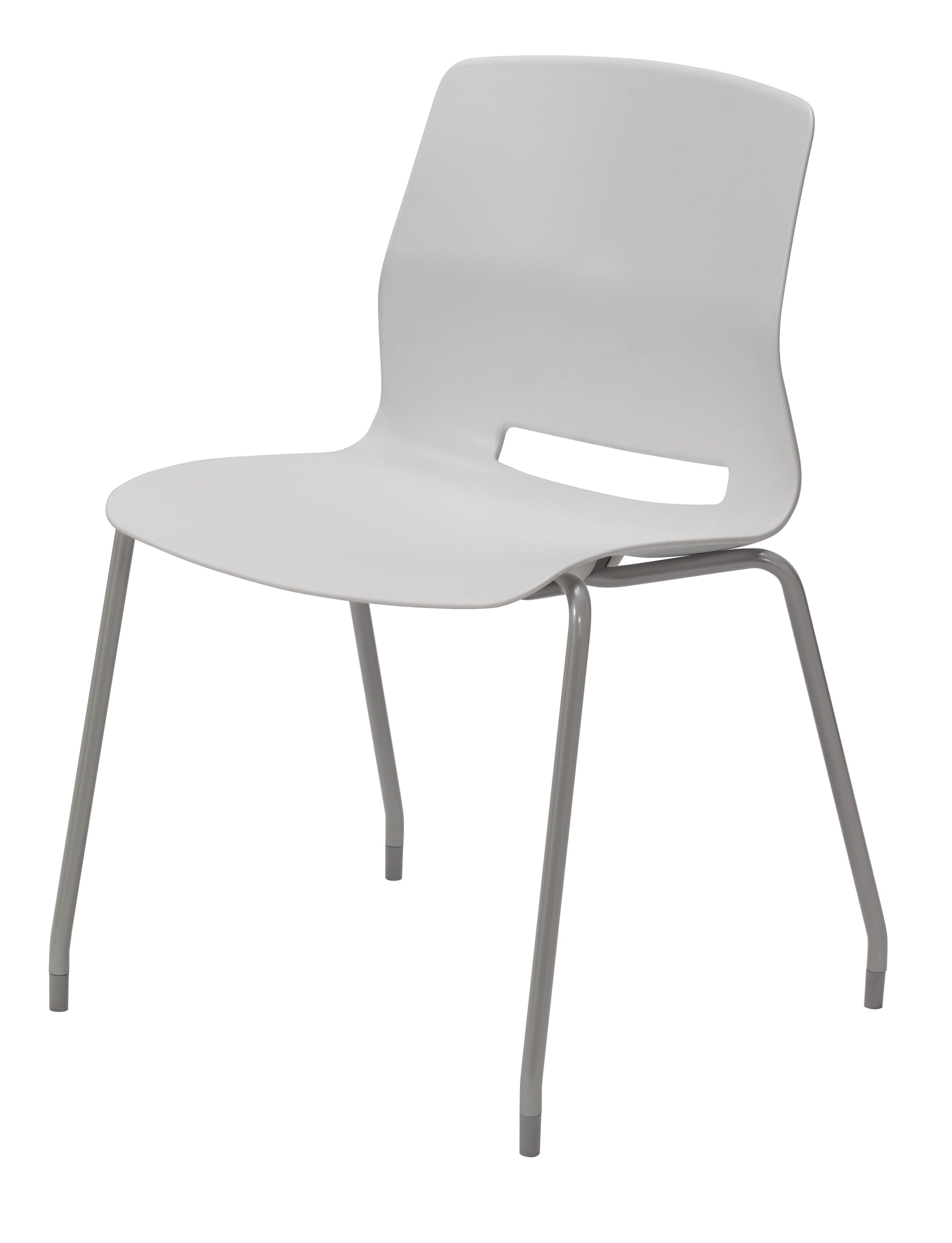 Olio Designs Lola 31"H Stack Chair, Leg Base, Armless, Light Grey ...