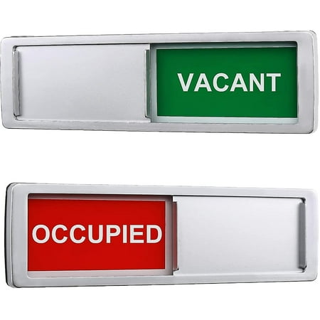 Open Closed Sign, Open Signs Privacy Slide Door Sign Indicator-Silver ...