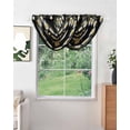 Black Daisy Bees Sheer Waterfall Valance Curtains for Window, Spring ...