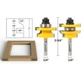 Cabinet Door Rail and Stile Router Bits Set 2 Bit Round Over 1/4-Inch ...