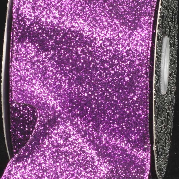 Sparkling Purple Glitter Wired Craft Ribbon 3" x 40 Yards - Walmart.com