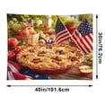 GooTPa American Apple Pie Patriotic Table Polyester Wall Tapestry Anti ...