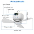 2 In 1 Portable Camping Fan with LED Lantern and Remote Control ...