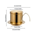 Portable Coffee Dripper With 304 Stainless Steel Meshes Quick Brewing ...